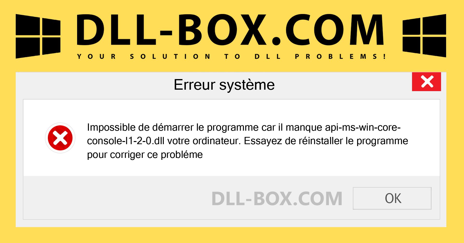 Téléchargement gratuit de api-ms-win-core-console-l1-2-0.dll pour Windows | DLL-BOX.COM